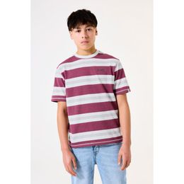 Garcia Jungen T-Shirt mit Streifen Muster wei&szlig; 140/146