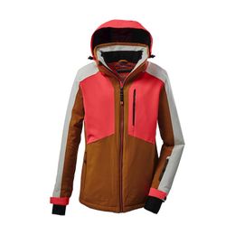 Killtec Skijacke »KSW 229 WMN SKI JCKT« Damen Funktionsjacke: wasserdicht, atmungsaktiv, Colourblock-Design curry 46 46 Skijacke mit abzippbarer...