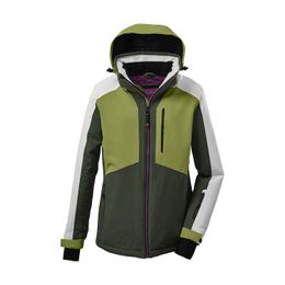 Killtec Skijacke »KSW 229 WMN SKI JCKT« Damen Funktionsjacke: wasserdicht, atmungsaktiv, Colourblock-Design dunkelgrün 38 38 Skijacke mit...