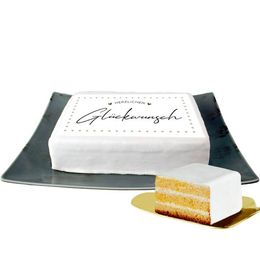 Biskuittorte &bdquo;Herzlichen Gl&uuml;ckwunsch&ldquo;