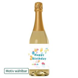 Riesling Sekt mit Text und Wunschmotiv (075 l )