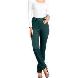CRÉATION L Damen Stretch-Hose mit Nieten an den Taschen tannengrün Größe 24