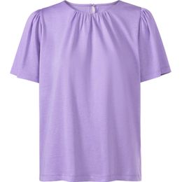 Heine Damen Kurzarmshirt mit Flügelärmeln lavendel Größe 42