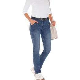 CR&Eacute;ATION L Damen Stretch-Jeans mit streckender Seitennaht blue-stone-washed Gr&ouml;&szlig;e 25