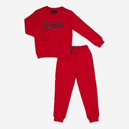 John Richmond 2-teiliges rotes Set aus Sweatshirt und Jogginghose