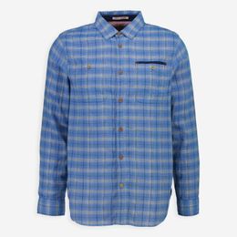 Scotch & Soda Blaues Hemd mit Karomuster und Brusttaschen