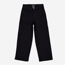 s.Oliver Schwarze Cargo Jeans
