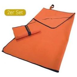 Sporthandtuch Dyckhoff "Mikrofaser Sporttuch", orange (papaya), B:60cm L:120cm, Microfaser, Obermaterial: 90% Polyester, 10% Polyamid, Handt&uuml;cher, auch als 2er Set erh&auml;tlich