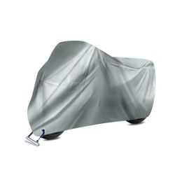 Intirilife XXL Motorradabdeckung in Silber-Schwarz | Gr.: onesize