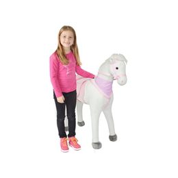 Pink Papaya Stehpferd für Kinder zum Reiten " Luna 105 cm " in weiß/weiß | Gr.: onesize