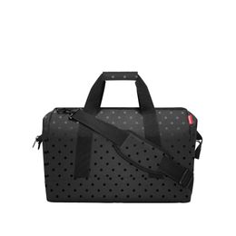 Reisenthel travelling allrounder L - Reisetasche 48 cm (smiley grey) in glossy dots black | Gr.: onesize