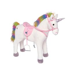 Pink Papaya Stehpferd für Kinder " 75 cm Rainbow Spielpferd " in weiß/bunt | Gr.: onesize