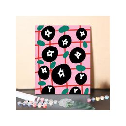 ARTNANAS DIY Malen nach Zahlen Set-"Black Dots" | Gr.: 30x40 mit Rahmen