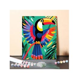 ARTNANAS DIY Malen nach Zahlen Set-"Tropenvogel" | Gr.: 30x40cm mit Keilrahmen nicht ges