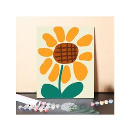 ARTNANAS DIY Malen nach Zahlen Set-"Happy Sunflower" | Gr.: 30x40cm mit Keilrahmen nicht ges