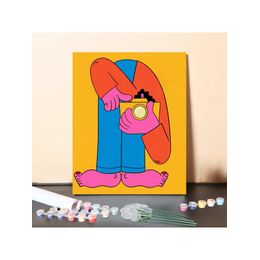 ARTNANAS DIY Malen nach Zahlen Set-"Klick Gl&uuml;ck" | Gr.: 40x50 ohne Rahmen