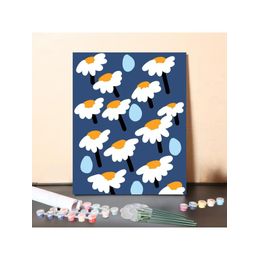 ARTNANAS DIY Malen nach Zahlen Set-"Daisy Rain" | Gr.: 30x40cm mit Keilrahmen nicht ges