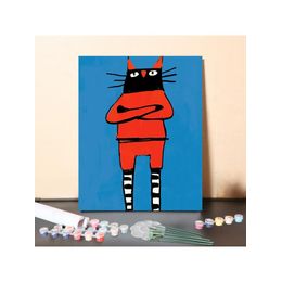 ARTNANAS DIY Malen nach Zahlen Set-"Rote Katze" | Gr.: 30x40cm mit Keilrahmen nicht ges