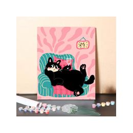ARTNANAS DIY Malen nach Zahlen Set-"Leisure time" | Gr.: 40x50 mit Rahmen