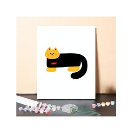 ARTNANAS DIY Malen nach Zahlen Set-"Elegante Katze" | Gr.: 40x50 ohne Rahmen
