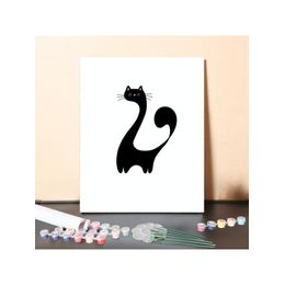 ARTNANAS DIY Malen nach Zahlen Set-"Lucky Katze" | Gr.: 40x50 ohne Rahmen