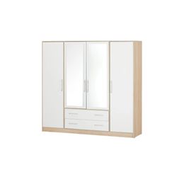 Höffner Kleiderschrank mit Spiegeltüren Smallridge ¦ holzfarben ¦ Maße (cm): B: 200 H: 190 T: 56.0 » Höffner
