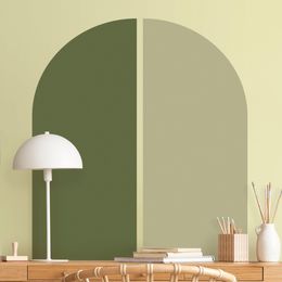 Wandtattoo Halbbogen Set Dunkelgr&uuml;n - Olive - Uni,einfarbig,rund,Wandsticker, Wandaufkleber Kinderzimmer Wohnzimmer Schlafzimmer
