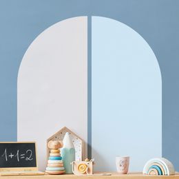 Wandtattoo Halbbogen Set Hellgrau - Pastellblau - Uni,einfarbig,rund,Wandsticker, Wandaufkleber Kinderzimmer Wohnzimmer Schlafzimmer