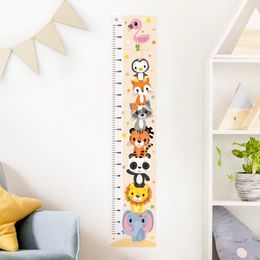 Kindermesslatte Wandtattoo - Elefant L&ouml;we Panda Tiger und Co - Afrika Tiere - Kinderzimmer Wandsticker Jungenzimmer M&auml;dchenzimmer