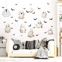 Wandtattoo Geister Fledermaus Set - Wandsticker, Wandaufkleber Kinder Tiere Kinderzimmer Jungen Mädchen Baby Wandklebebilder S bis XXL Halloween
