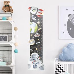 Kindermesslatte Weltall - Gr&uuml;&szlig;e vom Jupiter mit Wunschname - Wandtattoo Name Universum - Kinderzimmer Jungenzimmer