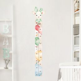 Kindermesslatte Wandtattoo Name - Aquarell Luftballon Sch&auml;fchen mit Wunschname - Tiere Kinderzimmer M&auml;dchentimmer Jungenzimmer
