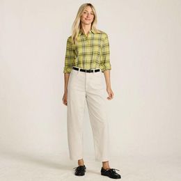 LANDS' END Barrel-Feincordhose High Waist, Damen,  Wei&szlig;, Elasthan/Baumwoll-Mischung, by Lands' End