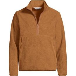 LANDS' END Teddy-Pullover mit Reißverschluss, Herren,  Beige, Polyester, by Lands' End