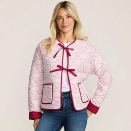 LANDS' END Lands' End x Lulu Guinness Lips Steppjacke, Damen,  Pink, Baumwolle, by Lands' End