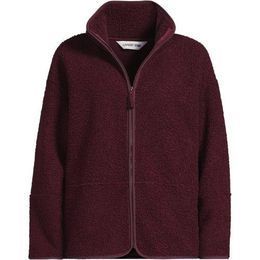LANDS' END Teddy-Jacke, Damen,  Rot, Polyester, by Lands' End