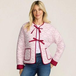 LANDS' END Lands' End x Lulu Guinness Lips Steppjacke, Damen,  Pink, by Lands' End