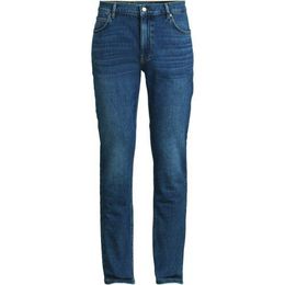 LANDS' END Stretch-Denim Jeans Straight Fit, Herren,  Blau, Baumwolle/Baumwoll-Mischung, by Lands' End