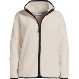 LANDS' END Teddy-Jacke, Damen,  Wei&szlig;, Polyester, by Lands' End