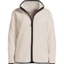 LANDS' END Teddy-Jacke, Damen,  Wei&szlig;, Polyester, by Lands' End