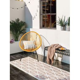 benuta Pop In- & Outdoor-L&auml;ufer Orion Rosa 80x250 cm - Teppich f&uuml;r Balkon, Terrasse & Garten