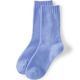 LANDS' END CashTouch Socken, Damen,  Blau, by Lands' End