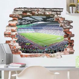 Bilderwelten Wandtattoo Sport modern 3D-Effekt Wandaufkleber - Fußballstadion - Fußball Jugendzimmer