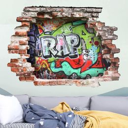 Wandtattoos Graffiti - Wandsticker, Wandaufkleber 3D-Optik Steinoptik Schlafzimmer Wohnzimmer Flur Esszimmer