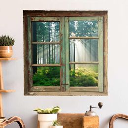 Wandtattoos Enlightened Forest - Wandsticker, Wandaufkleber 3D-Optik Natur Schlafzimmer Wohnzimmer Flur Esszimmer