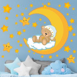 Wandtattoos Teddys Sternenhimmel Traum Mega-Set - Wandsticker, Wandaufkleber Kinder Tiere Kinderzimmer Jungen Jungenzimmer Mädchen Mädchenzimmer Baby