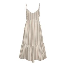 Pieces Sommerkleid 'Aitlyn' Damen Gr&ouml;&szlig;e 34 beige / hellbraun / wei&szlig;