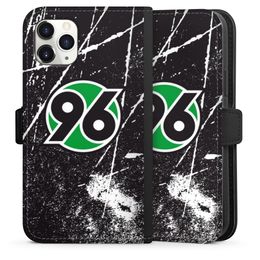 DeinDesign iPhone 11 Pro Handy Klapph&uuml;lle Handyh&uuml;lle aus Kunst Leder schwarz Flip Case Coat Of Arms H96 Hannover 96 Sideflip mit Lasche