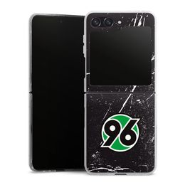 DeinDesign Galaxy Z Flip 5 Handy Hard Case Schutzh&uuml;lle transparent Smartphone Handy H&uuml;lle H96 Hannover 96 Coat Of Arms Hard Case