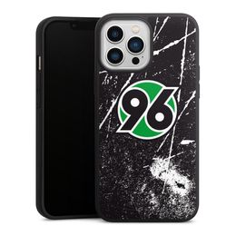 DeinDesign iPhone 13 Pro Max Handy Premium Silikon H&uuml;lle Handyh&uuml;lle schwarz Case Coat Of Arms H96 Hannover 96 Silikon Premium Case